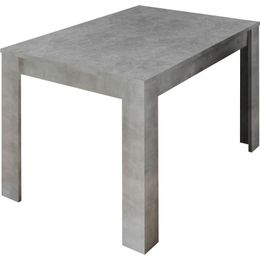 Esstisch Inosign "Urbino" Tische Gr. B/H/T: 137 cm x 79 cm x 90 cm, Ansteckplatte, Beton-Optik, grau Esstisch Rechteckiger Esstische rechteckig Tisch Breite 137 mit Ansteckplatte