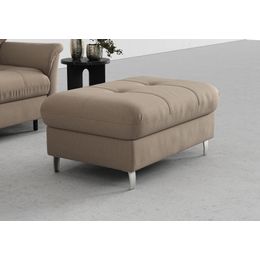 Sit & More Hocker SIT & MORE "Marano", grau (taupe), B:102cm H:43cm T:67cm, 98% Polyester, 2% Polyamid, Hocker, Hocker, mit Stauraum
