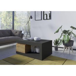 Couchtisch Inosign "Luci" Tische Gr. B/H/T: 110 cm x 50,3 cm x 70 cm, braun (eichefarben artisan, kosmos anthrazit) Breite 110 cm