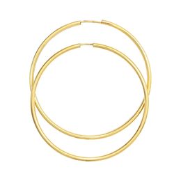 Paar Creolen Jobo Ohrringe Gr. Gelbgold 585, gelb (gelbgold 585) Damen Creolen 585 Gold 46 mm