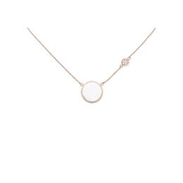 Collier Jobo Halsketten Gr. Silber 925 (Sterlingsilber), Länge: 45 cm, rosegold (roségoldfarben) Damen Colliers 925 Silber roségold vergoldet mit Perlmutt-Einlage