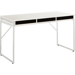 Schreibtisch HAMMEL FURNITURE "Mistral Bürotisch, Arbeitstisch, Tisch, Computertisch" Tische Gr. B/H/T: 137,4 cm x 75 cm x 60 cm, schwarz (schwarz gebeizt) mit Gestell, B: 137,4 cm, Designmöbel