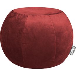 Sitzsack SITTING POINT "Sitzhocker Plump VELUTO", rot (marsala), Sitzsäcke, mit Innensack