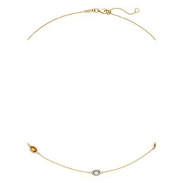 Collier Jobo Halsketten Gr. Gelbgold 585, Länge: 45 cm, gelb (gelbgold 585) Damen Colliers 585 Gold mit Amethyst Blautopas Citrin