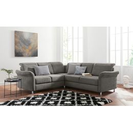 Sit & More Ecksofa SIT & MORE "Darwin L-Form", braun (schlamm), B:249cm H:83cm T:229cm, Sofas, Ecksofa, inklusive Federkern, wahlweise mit Kopfteilverstellung, Bettfunktion