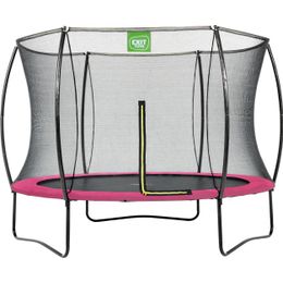 Gartentrampolin EXIT "Silhouette" Trampoline Gr. Ø 244 cm, rosa (schwarz) Kinder mit Sicherheitsnetz