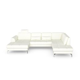 Sit & More Wohnlandschaft SIT & MORE "Bendigo U-Form", wei&szlig; (altwei&szlig;), B:332cm H:87cm T:226cm, Sofas, Wohnlandschaft, inklusive Sitztiefenverstellung, Bodenfreiheit 15 cm, in 2 Fu&szlig;farben