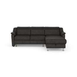 Sit & More Ecksofa SIT & MORE "Freetown L-Form", grau (anthrazit), B:257cm H:84cm T:166cm, Sofas, Ecksofa, inklusive Kopfteilverstellung und komfortablem Federkern