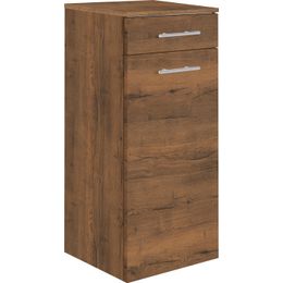 Midischrank Marlin "3040" Schränke Gr. B/H/T: 40 cm x 91,2 cm x 35 cm, links, 1 St., braun (eiche struktur braun) Bad-Midischrank Breite 40 cm