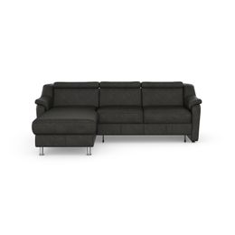 Sit & More Ecksofa SIT & MORE "Freetown L-Form", grau (anthrazit), B:257cm H:84cm T:166cm, Sofas, Ecksofa, inklusive Kopfteilverstellung und komfortablem Federkern