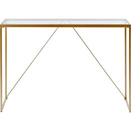 Konsolentisch Jahnke "GLAM CONSOLE" Tische Gr. B/H/T: 111,3 cm x 76 cm x 30 cm, goldfarben (goldfarben, transparent, goldfarben, transparent) Breite ca. 111 cm, Beistelltisch