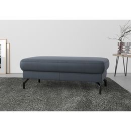 Sit & More Hockerbank SIT & MORE "Cinturo", blau (dunkelblau), B:131cm H:48cm T:67cm, Hocker, mit Federkern, Sitzh&ouml;he 48 cm