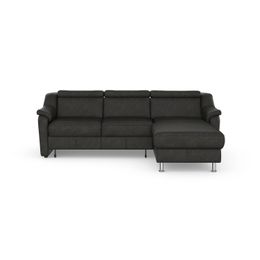 Sit & More Ecksofa SIT & MORE "Freetown L-Form", grau (anthrazit), B:257cm H:84cm T:166cm, Sofas, Ecksofa, inklusive Kopfteilverstellung und komfortablem Federkern