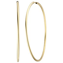 Paar Creolen Jobo Ohrringe Gr. Gelbgold 585, gelb (gelbgold 585) Damen Creolen 585 Gold 57 mm