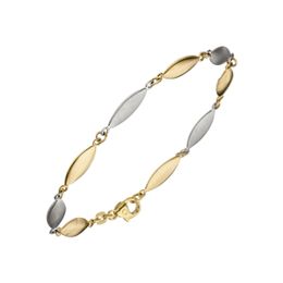 Goldarmband Jobo Armbänder Gr. Gelbgold 585-Weißgold 585, gelb (gelbgold 585) Damen 585 Gold bicolor