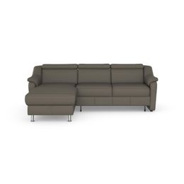 Sit & More Ecksofa SIT & MORE "Freetown L-Form", grau (delphine), B:257cm H:84cm T:166cm, Sofas, Ecksofa, inklusive Kopfteilverstellung und komfortablem Federkern