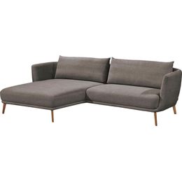 Sch&ouml;ner Wohnen Kollektion Ecksofa "Pearl - 5 Jahre Hersteller-Garantie, auch in Boucl&eacute; L-Form", grau (stone), B:270cm H:71cm T:160cm, 96% Polyester, 4% Polyacryl, SCH&Ouml;NER WOHNEN-KOLLEKTION, Sofas, Ecksofa, Ma&szlig;e (B/H/T): 270/71/160 cm, F&uuml;&szlig;e aus Massivholz