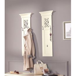 Garderobenpaneel Home Affaire "Arabeske" Garderobenpaneele Gr. B/H/T: 30 cm x 100 cm x 7 cm, beige (cremefarben) im 2er Set, mit eingearbeiteten Ornamenten, Breite pro Paneel 30 cm