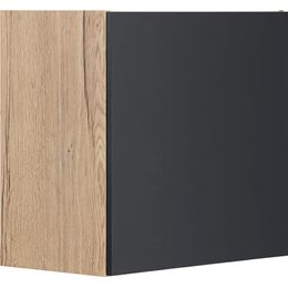 Hängeschrank Optifit "Roth" Schränke Gr. B/H/T: 60cm x 57,6cm x 34,6cm, Komplettausführung, schwarz (anthrazit/wildeichefarben) Breite 60 cm