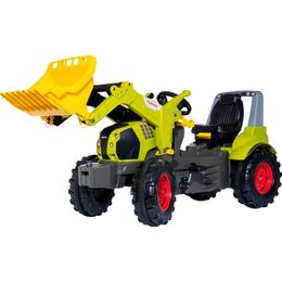 Trettraktor Rolly Toys "rollyPremium II Claas Arion 600" Tretfahrzeuge bunt (grün, anthrazit, gelb) Kinder Trettraktor inkl. rollyTrac Lader