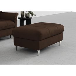 Sit & More Hocker SIT & MORE "Marano", braun (dunkelbraun), B:102cm H:43cm T:67cm, 100% Polyester, Hocker, Hocker, mit Stauraum