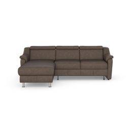 Sit & More Ecksofa SIT & MORE "Freetown L-Form", grau (taupe), B:257cm H:84cm T:166cm, Sofas, Ecksofa, inklusive Kopfteilverstellung und komfortablem Federkern
