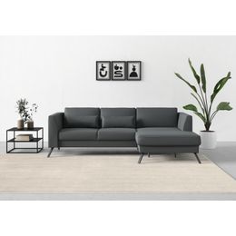 Sit & More Ecksofa SIT & MORE "Lindholm L-Form", grau, B:262cm H:88cm T:171cm, Sofas, Ecksofa, mit Sitztiefenverstellung und Federkern