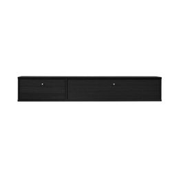 TV-Board HAMMEL FURNITURE "Mistral Fernsehschrank, Medienmöbel, Hängend" Sideboards Gr. B/H/T: 133 cm x 22,4 cm x 32,5 cm, 1, schwarz (schwarz gebeizt) TV-Lowboards Schublade und Klapptür, Lowboard, B: 133 cm