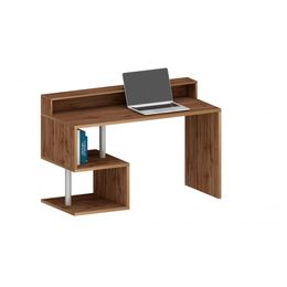 Schreibtisch Inosign "ESSE" Tische Gr. B/H/T: 140 cm x 92,5 cm x 60 cm, braun (wotan oak) mit Aufsatz