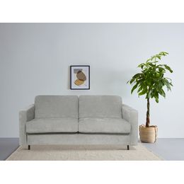 Schlafsofa Home Affaire "Virming", grau, B:188cm H:90cm T:98cm, 100% Polyester, Sofas, Schlafsofa, Dauerschlaf-Funktion mit Unterfederung und Matratze
