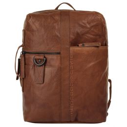 SPIKES & SPARROW Laptoprucksack SPIKES & SPARROW Gr. B/H/T: 28 cm x 35 cm x 8 cm, braun (cognac) Rucksäcke Taschen echt Leder