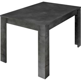 Esstisch Inosign "Urbino" Tische Gr. B/H/T: 137 cm x 79 cm x 90 cm, Ansteckplatte, Beton-Optik, grau (ossido) Esstisch Rechteckiger Esstische rechteckig Tisch Breite 137 mit Ansteckplatte