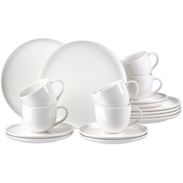 Ritzenhoff & Breker Kaffeeservice RITZENHOFF & BREKER "Geschirr-Set, Service Skagen" Geschirr-Sets Gr. 18 tlg., weiß im Scandic Style, 18 Teile, für 6 Personen