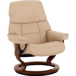 Relaxsessel stressless "Ruby", braun (latte batick), B:79cm H:98cm T:76cm, Leder BATICK: BATICK ist ein leicht korrigiertes, durchgef&auml;rbtes und genarbtes M&ouml;belleder, bei dem die meisten Unebenheiten und Spuren in der Regel entfernt wurden.;Leder PALOMA: PALOMA ist ein durchgef&auml;rbtes Semianilin-M&ouml;belleder mit nat&uuml;rlicher Narbung., Sessel, Relaxsessel, mit Classic Base, Gr&ouml;&szlig;e M, Gestell Eiche, Wenge