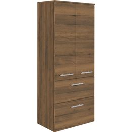 Midischrank Marlin "3040" Schränke Gr. B/H/T: 60 cm x 148,8 cm x 35 cm, 2 St., braun (eiche struktur braun) Bad-Midischrank Badmöbelserien Breite 60 cm