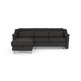 Sit & More Ecksofa SIT & MORE "Freetown L-Form", grau (anthrazit), B:257cm H:84cm T:166cm, Sofas, Ecksofa, inklusive Kopfteilverstellung und komfortablem Federkern