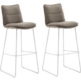 Barhocker MCA furniture "Hampton", braun (cappuccino), H:110cm T:54cm, 100% Polyester, Hocker, Barstuhl 180drehbar mit Nivellierung, bis 120 Kg belastbar