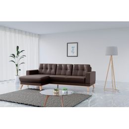 Sit & More Ecksofa SIT & MORE "Lavida L-Form", grau (anthrazit), B:279cm H:90cm T:167cm, 100% PES, Sofas, Ecksofa, wahlweise mit Kippfunktion und Bettkasten