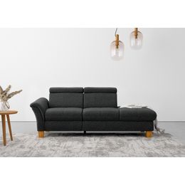 Recamiere Home Affaire "Lindgren", grau (anthrazit), B:206cm H:84cm T:93cm, 100% Polyester, Sofas, Recamiere, wahlweise motorische TV-Funktion, Bettkasten und Kopfteilverstellung
