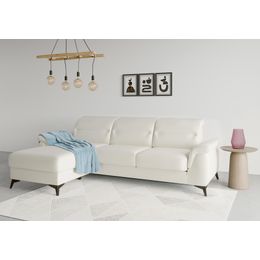 Sit & More Ecksofa SIT & MORE "Sinatra L-Form", beige (creme), B:258cm H:85cm T:170cm, 98% Polyester, 2% Polyamid, Sofas, Ecksofa, mit Recamiere, optional mit Kopfteilverstellung und Armteilfunktion
