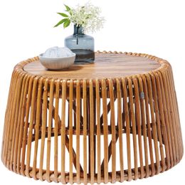 Beistelltisch Tom Tailor HOME "T-RATTAN SIDE TABLE LARGE" Tische Gr. B/H: 45 cm x 38 cm, beige (natur) großer Beistelltisch aus Rattan mit Platte recycletem Teakholz