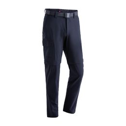 Funktionshose Maier Sports "Torid slim zip" Gr. 24, Kurzgrößen, blau (dunkelblau) Herren Hosen Wanderhose, zipp-off Outdoor-Hose, 4 Taschen, Slim Fit