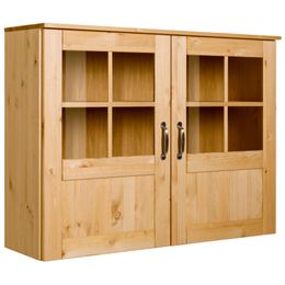 Hängeschrank Home Affaire "Alby" Schränke Gr. B/H/T: 100 cm x 75 cm x 29 cm, beige (natur gebeizt, gewachst) Hängeschränke Breite 100 cm, 2 Türen