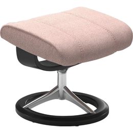 Fußhocker stressless "Consul" Hocker Gr. B/H/T: 54 cm x 41 cm x 39 cm, ROHLEDER Stoff Q2 FARON, Signature Base Schwarz, pink (light q2 faron) Fußhocker mit Signature Base, Gestell Schwarz