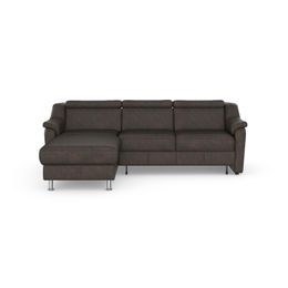 Sit & More Ecksofa SIT & MORE "Freetown L-Form", braun, B:257cm H:84cm T:166cm, Sofas, Ecksofa, inklusive Kopfteilverstellung und komfortablem Federkern