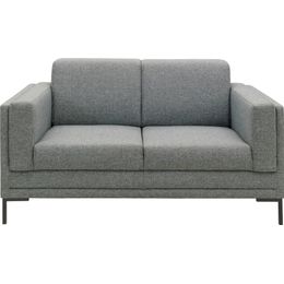 2-Sitzer "LOOKS VII", grau (salz, pfeffer), B:155cm H:82cm T:90cm, 100% Polyester, LOOKS by Wolfgang Joop, Sofas, klare Linien, edles Design