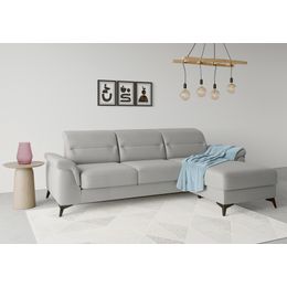 Sit & More Ecksofa SIT & MORE "Sinatra L-Form", grau, B:258cm H:85cm T:170cm, 100% Polyester, Sofas, Ecksofa, mit Recamiere, optional mit Kopfteilverstellung und Armteilfunktion