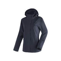 Outdoorjacke Maier Sports "Metor rec W" Gr. 20, blau (dunkelblau) Damen Jacken Regenjacke wasserdicht mit Kapuze, 2 Taschen außen, Innentasche