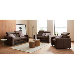 Sit & More 2,5-Sitzer SIT & MORE "Bologna", braun (dunkelbraun), B:173cm H:84cm T:93cm, Sofas, inklusive Kopfteilverstellung und Federkern