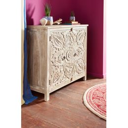 Kommode Home Affaire Sideboards Gr. B/H/T: 107 cm x 101 cm x 43 cm, beige (natur gewischt) Kommode Breite 107 cm